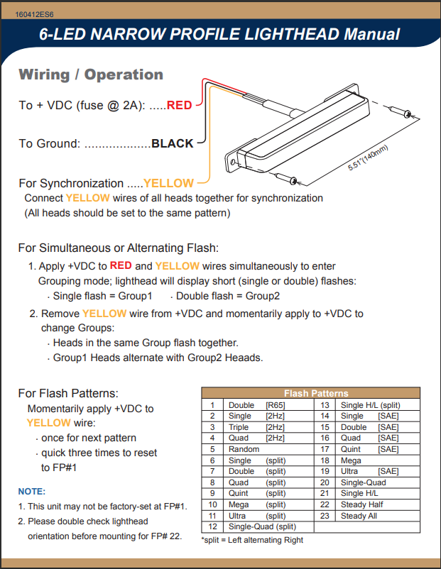 ES6 Narrow LED Flasher * FINAL SALE * – Truck Body Sales, Inc